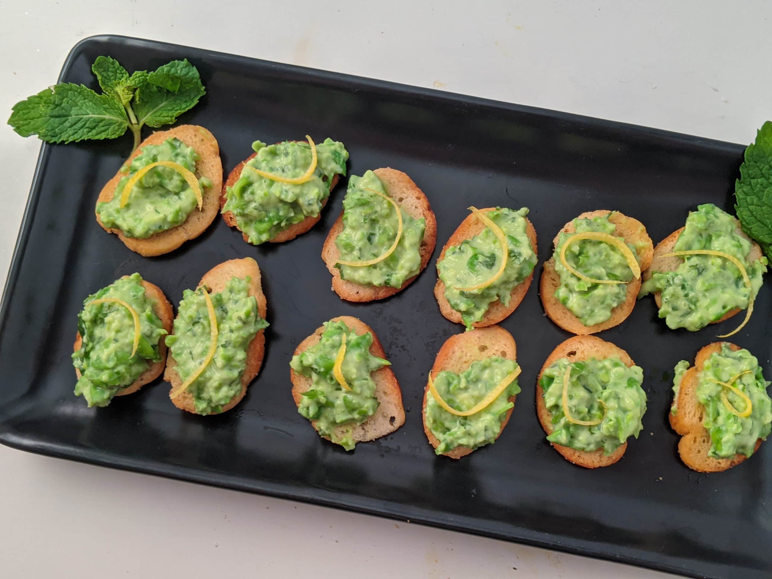 Vegan Mini Toast Canapes - WithExtraVeg